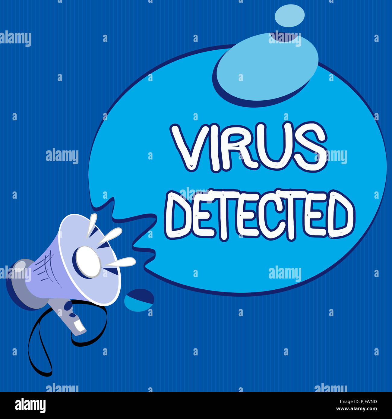 Text sign showing Virus Detected. Conceptual photo A computer program ...