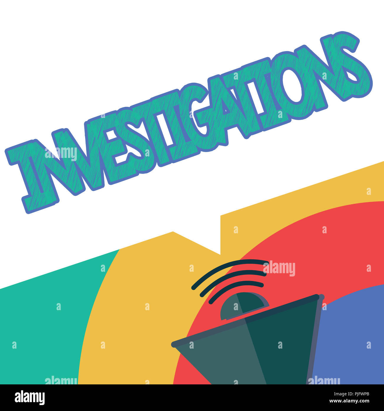 Text sign showing Investigations. Conceptual photo The formal action or ...