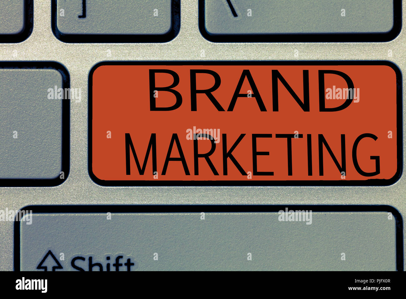 Writing note showing Brand Marketing. Business photo showcasing ...