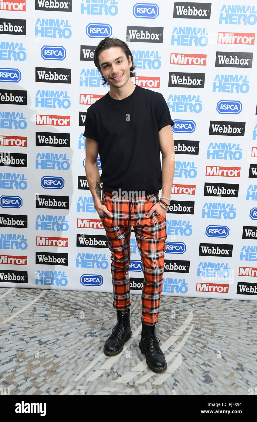 George Shelley at the Animal Hero Awards 2018 held at the Grosvenor ...
