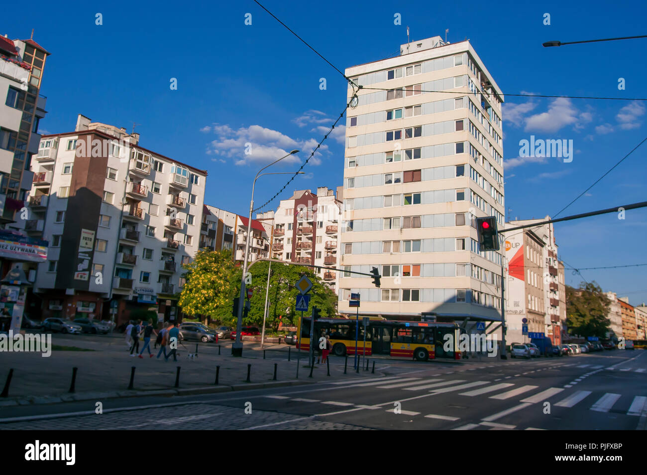 Trzonolinowiec "Wisielec", modernist building in Wroclaw built in 1961 ...