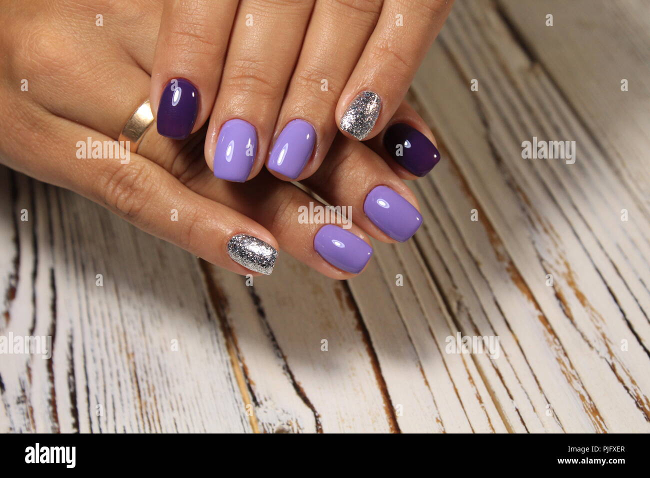 The beauty of the natural nails. Perfect clean manicure Stock Photo - Alamy