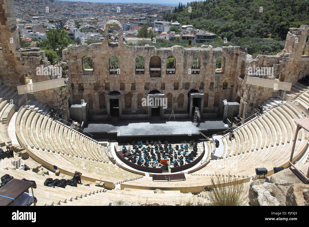 Acropolis Athens Greece the Theatre of Herodes Atticus Stock Photo - Alamy
