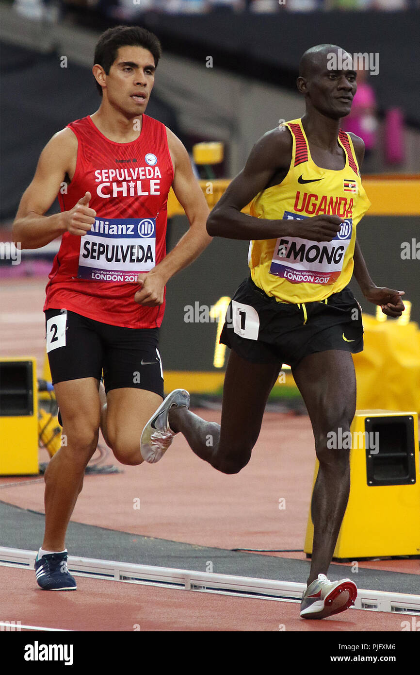 Ignacio SEPULVEDA of Chile & David EMONG of Uganda in the Men's 1500m ...