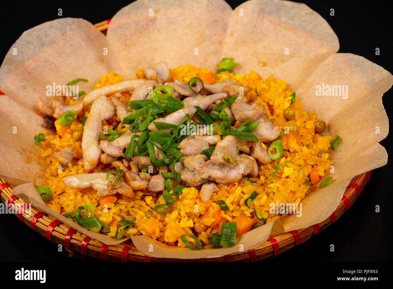 Vietnamese cuisine - Fried rice with chicken Stock Photo - Alamy