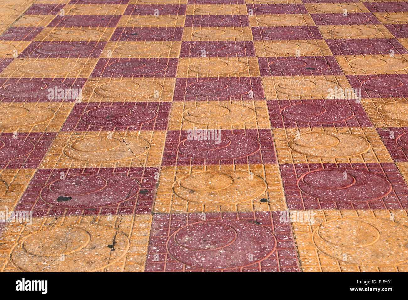 Attica Greece Porto Rafti Bright Coloured Pavement Stock Photo - Alamy