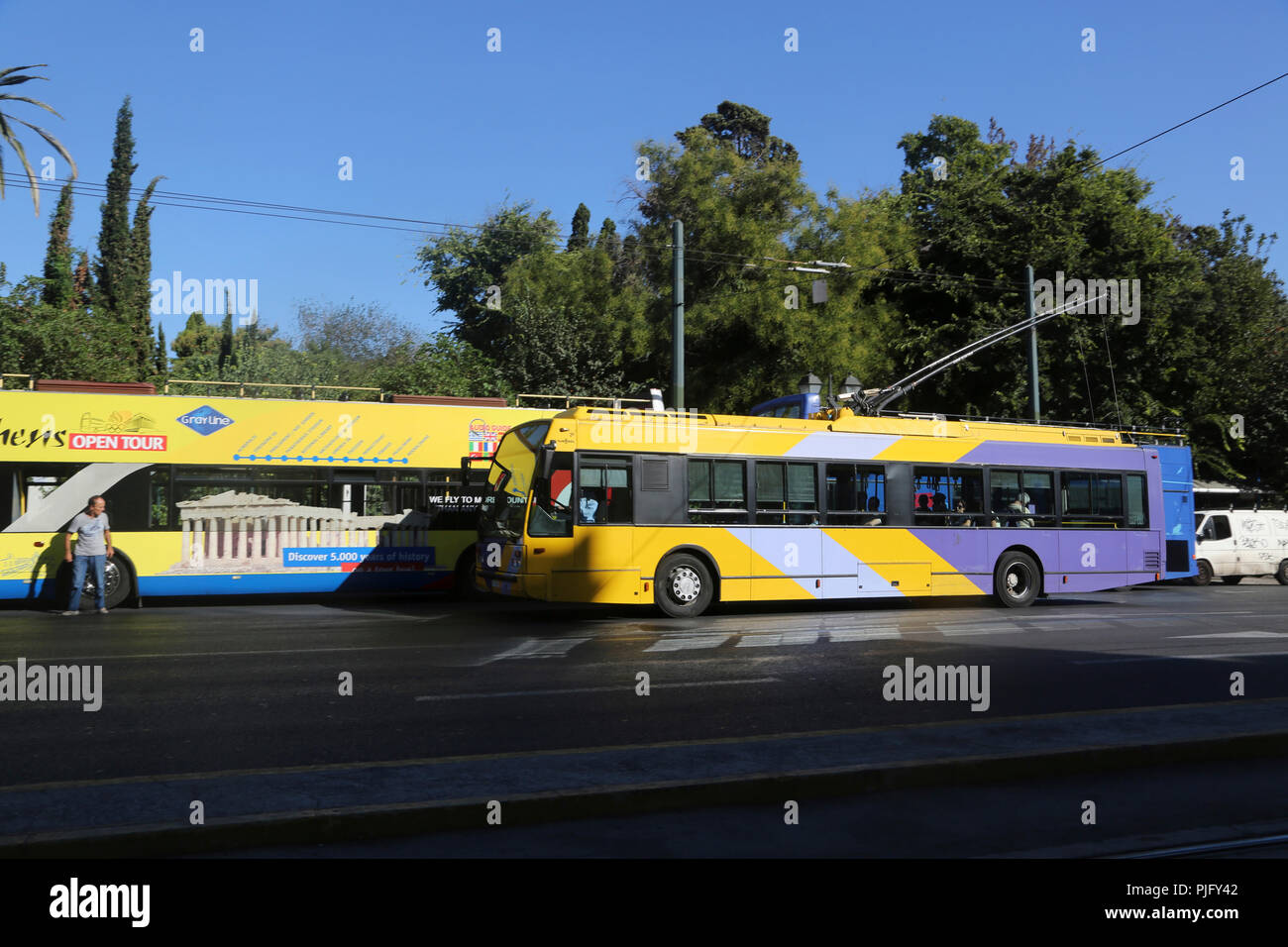 Tourist trolley bus hi-res stock photography and images - Alamy