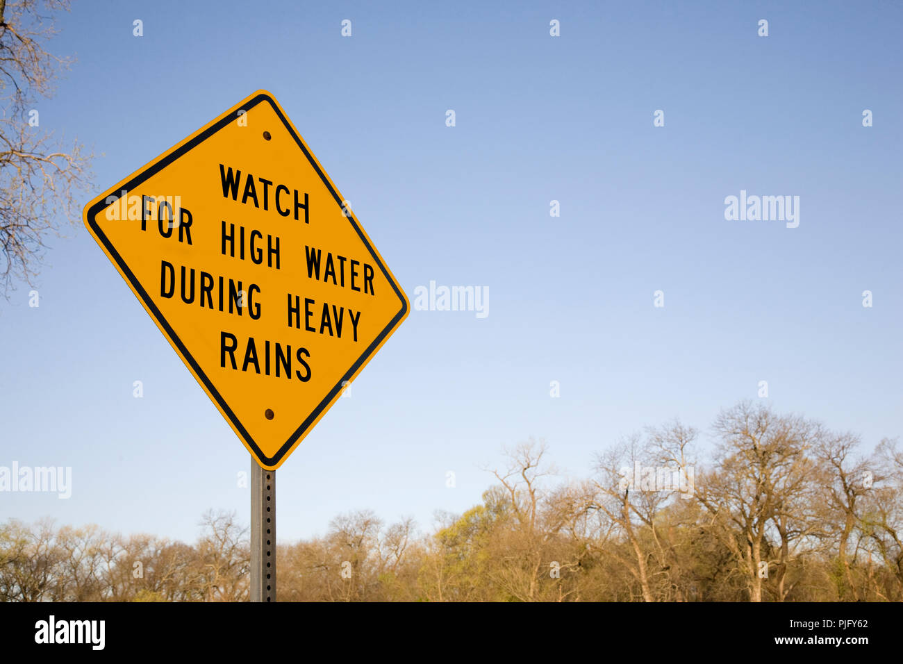 High Water Warning Stock Photo - Alamy