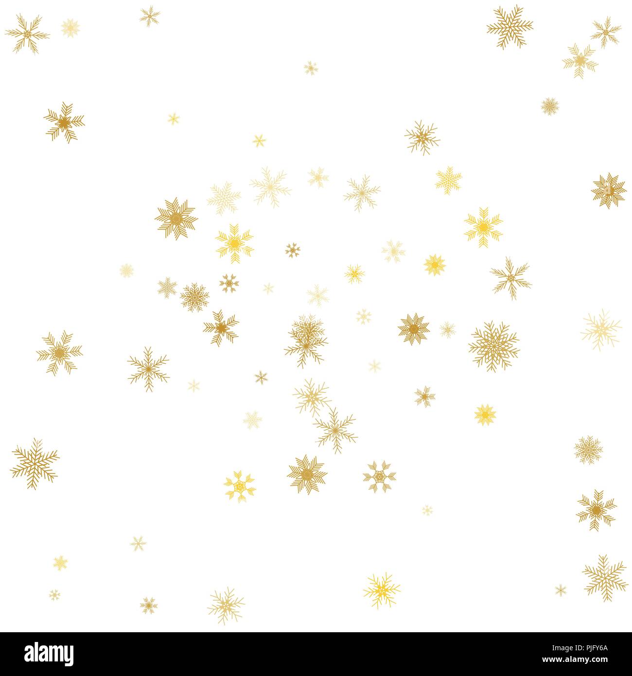 Gold Snowflake Background