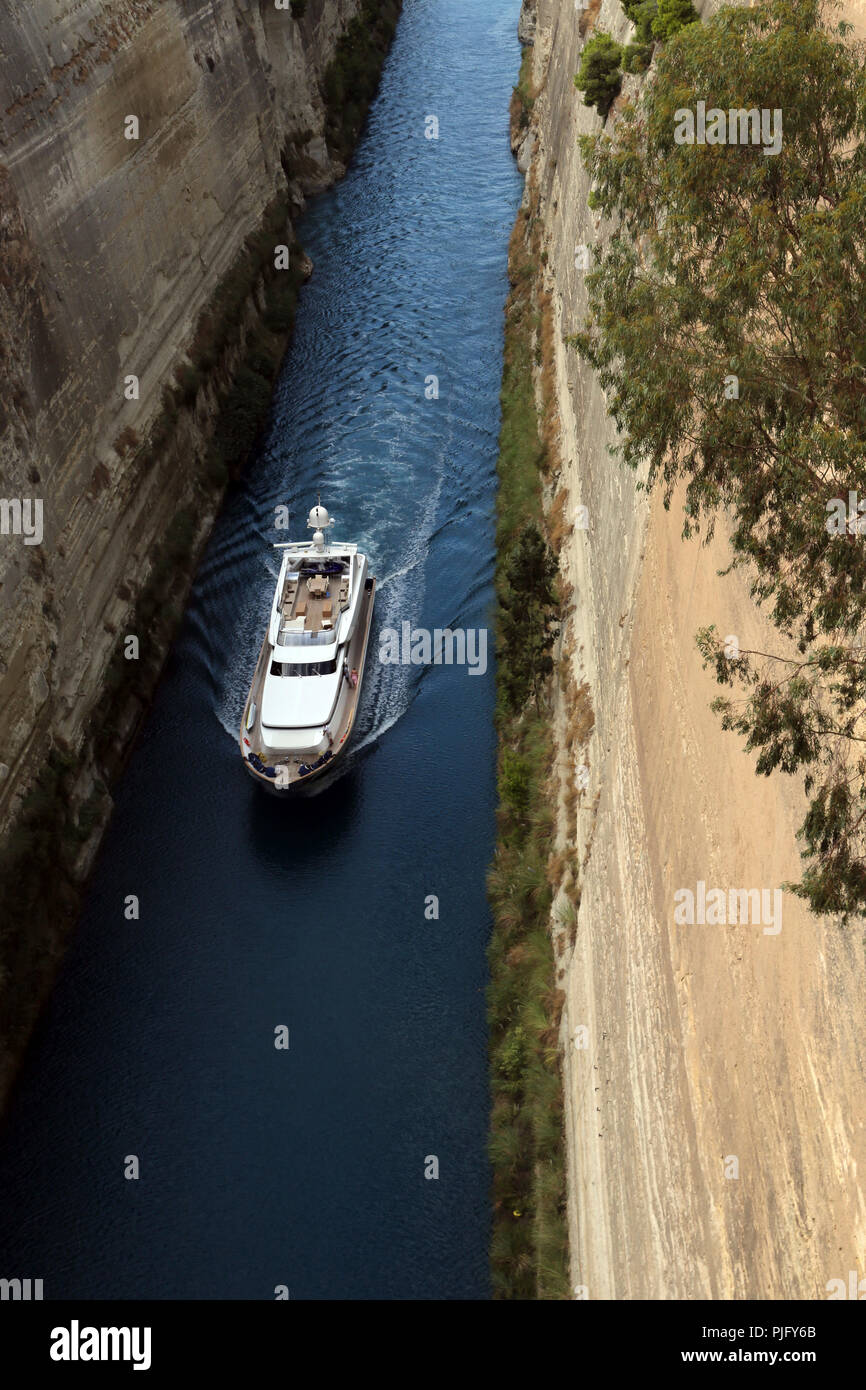 Corinth canal yacht hi-res stock photography and images - Alamy