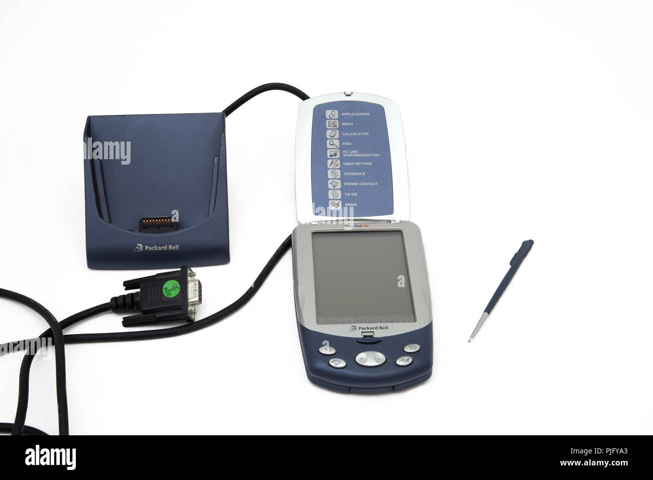 Packard Bell Easy Pad 100 PDA, Stylus and Charging Port Stock Photo - Alamy