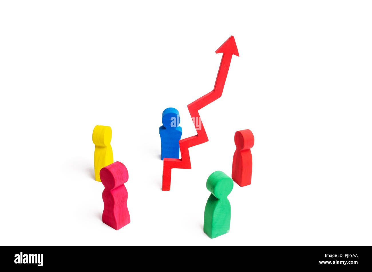 Arrow up arrow analytics Cut Out Stock Images & Pictures - Alamy