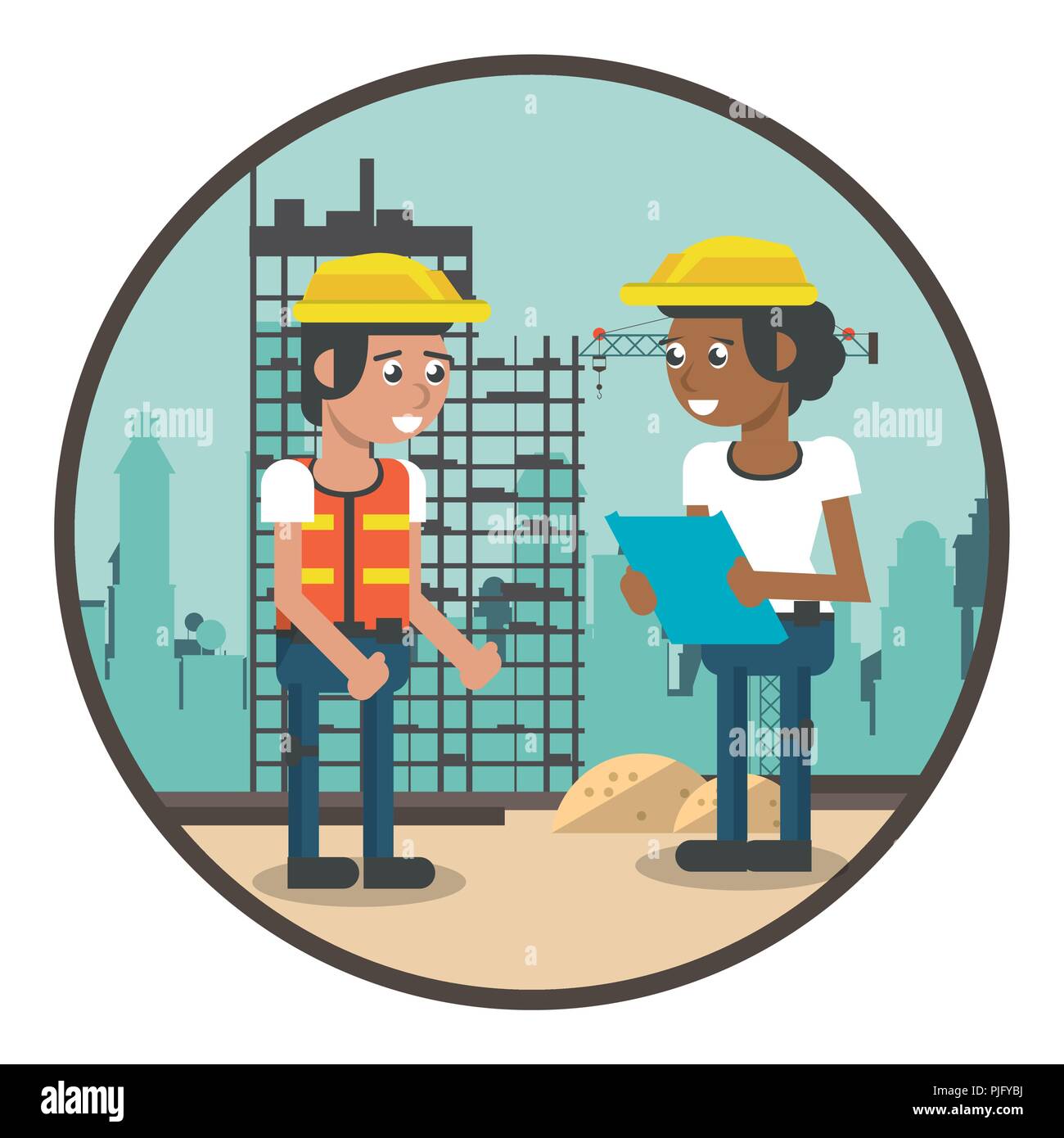Construction workers cartoons Stock Vector Image & Art - Alamy