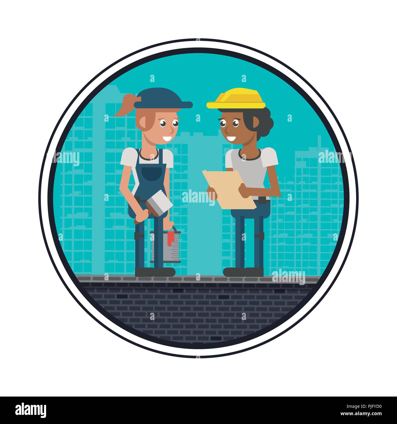 Construction workers cartoons Stock Vector Image & Art - Alamy