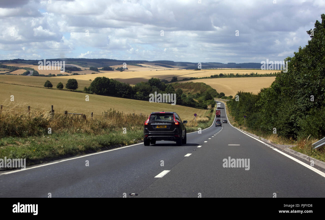 Wiltshire England Traffic on the A303 Trunk Road Stock Photo - Alamy