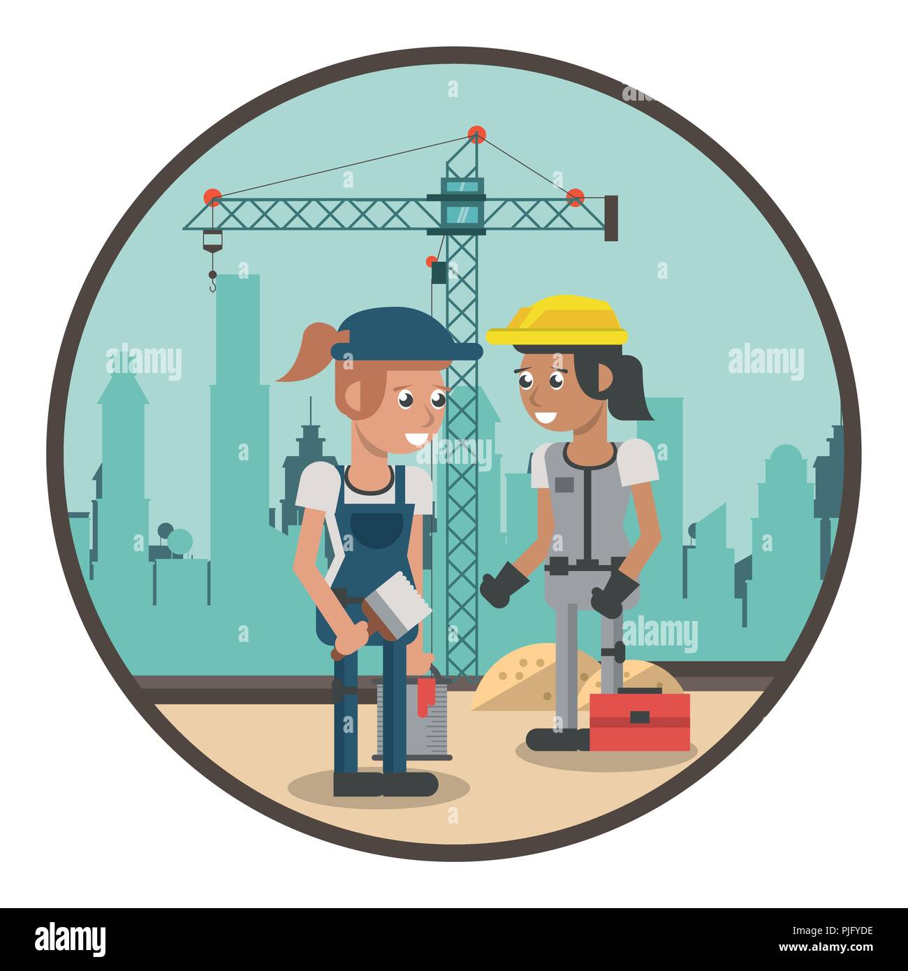 Construction workers cartoons Stock Vector Image & Art - Alamy