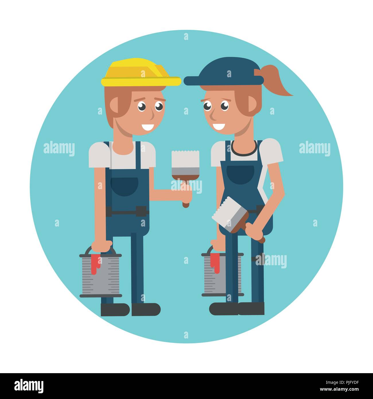 Construction workers cartoons Stock Vector Image & Art - Alamy
