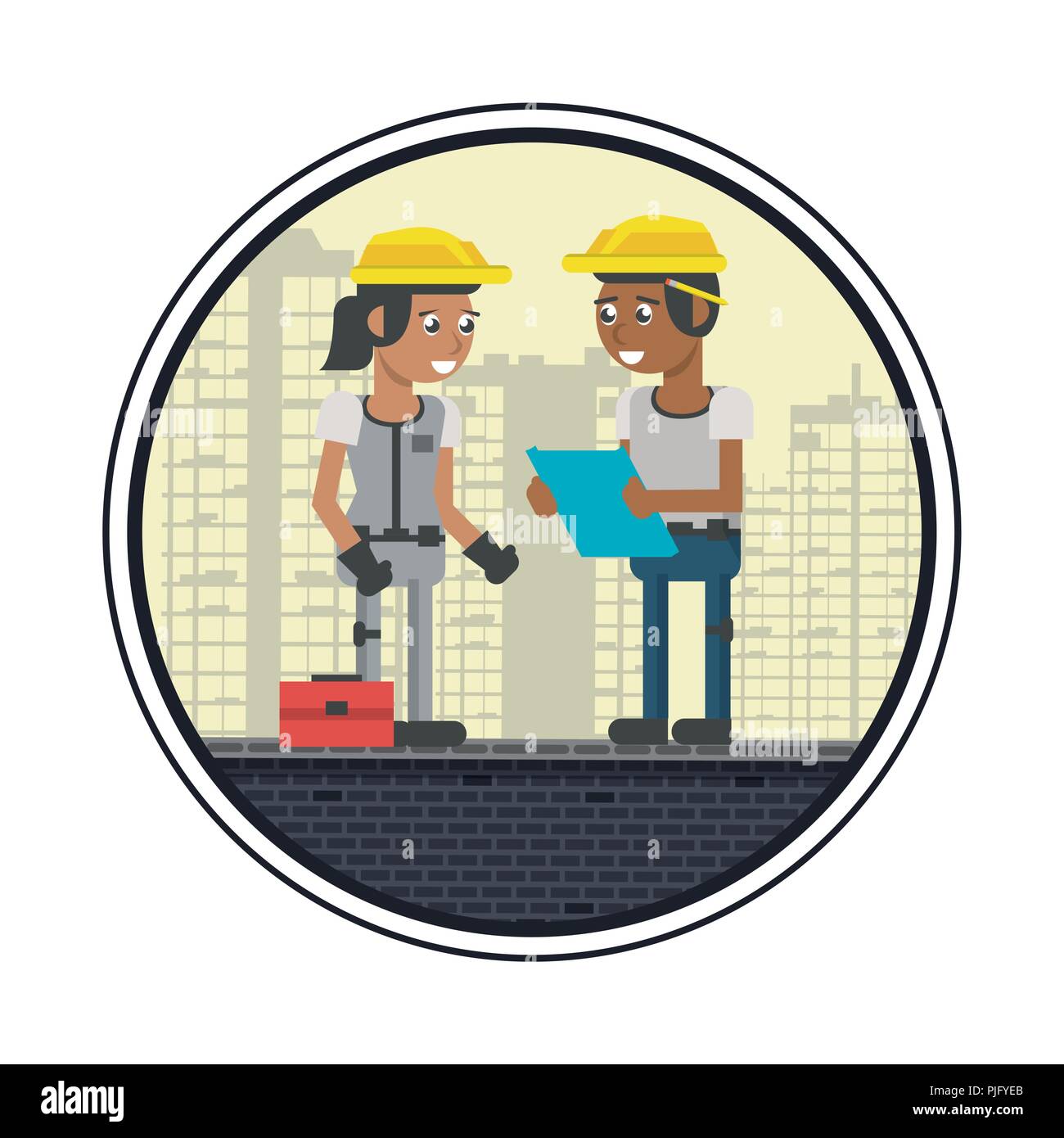 Construction workers cartoons Stock Vector Image & Art - Alamy