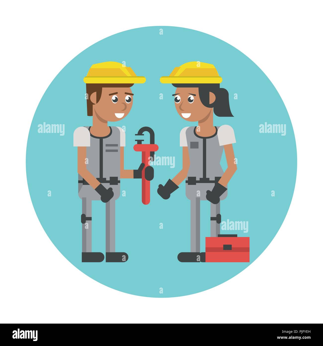 Construction workers cartoons Stock Vector Image & Art - Alamy