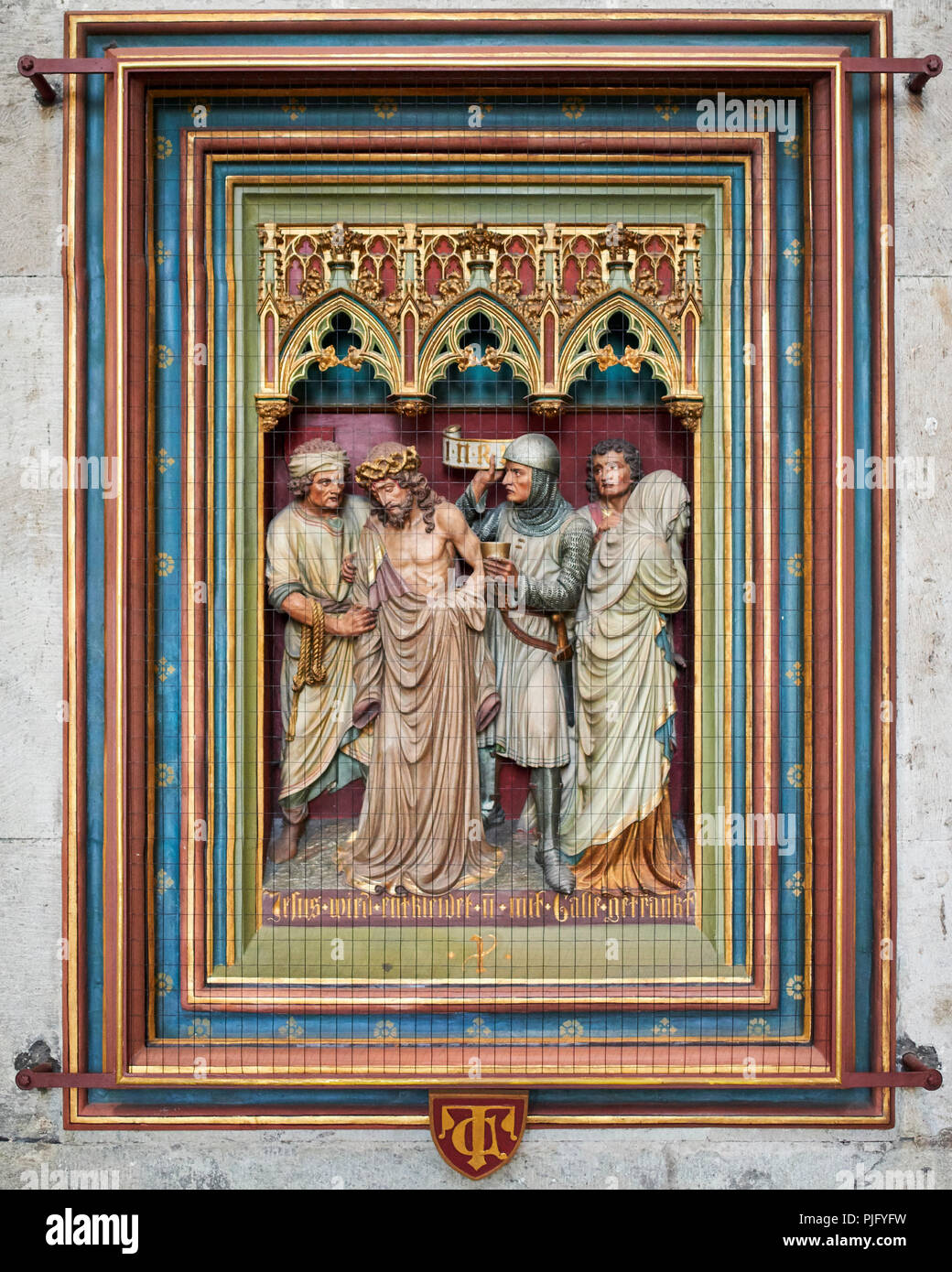 Cologne Cathedral, Way of the Cross 10, Christ is stripped of his ...