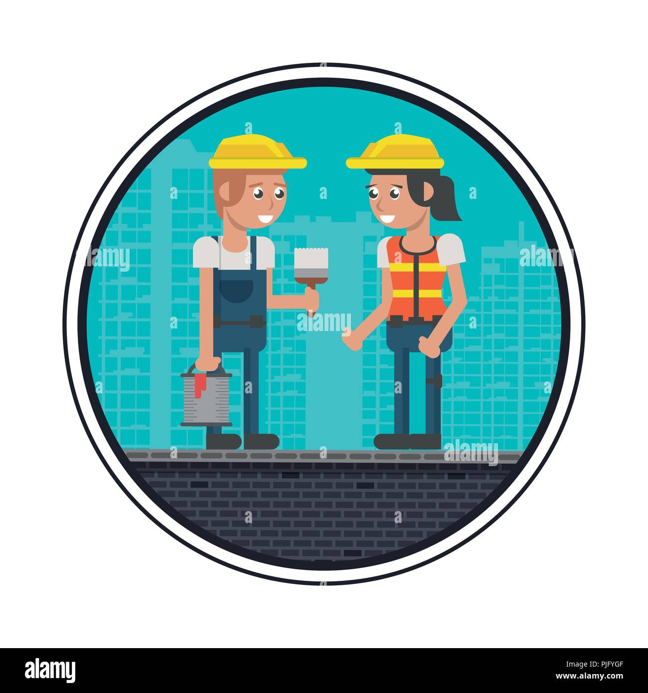 Construction workers cartoons Stock Vector Image & Art - Alamy