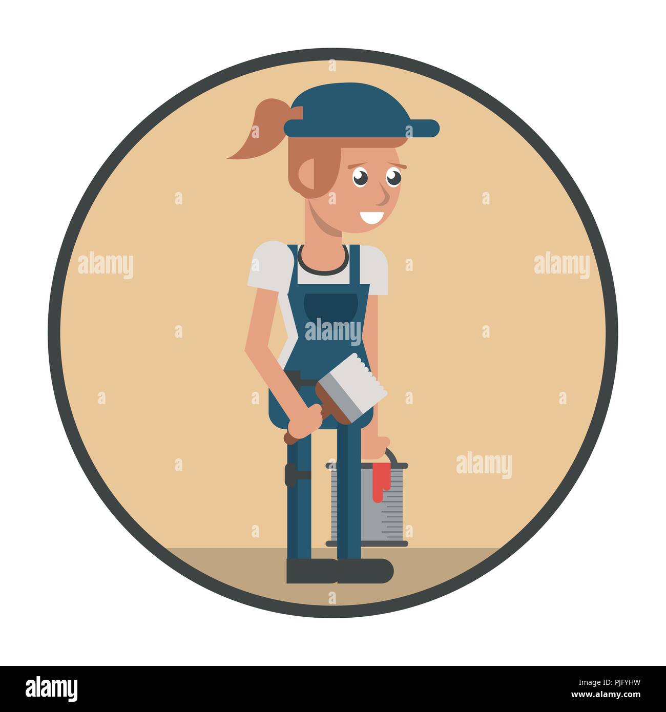 Woman worker cartoon Stock Vector Image & Art - Alamy