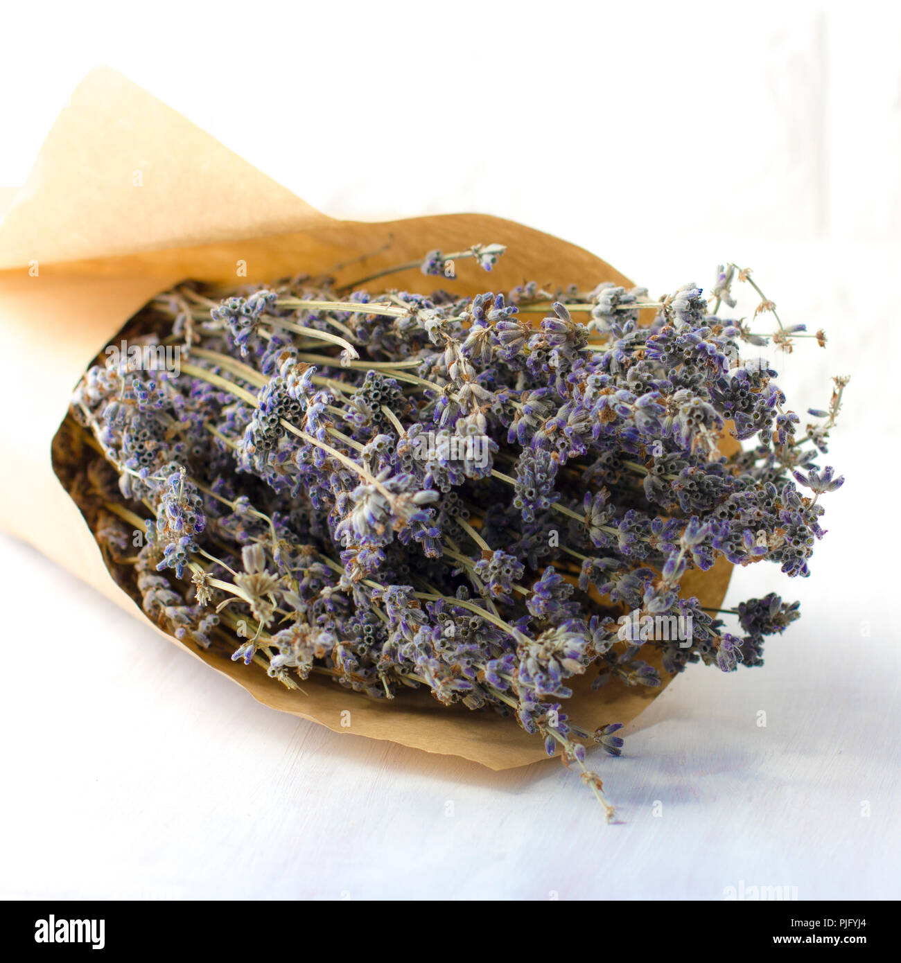 Dry lavender flower in a basket hi-res stock photography and images - Alamy