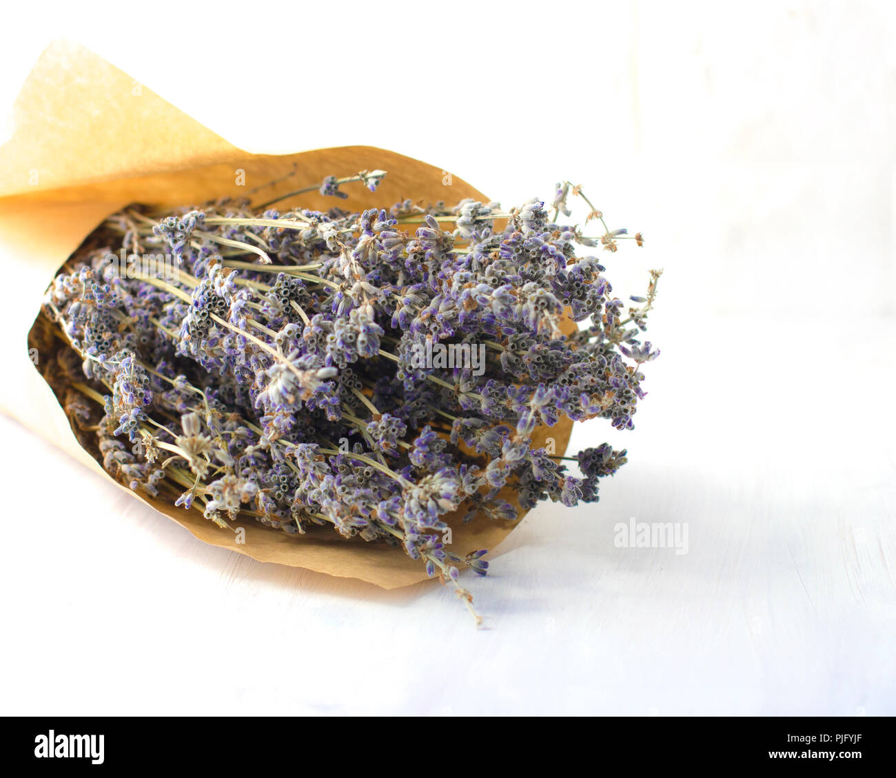 Dry lavender flower in a basket hi-res stock photography and images - Alamy