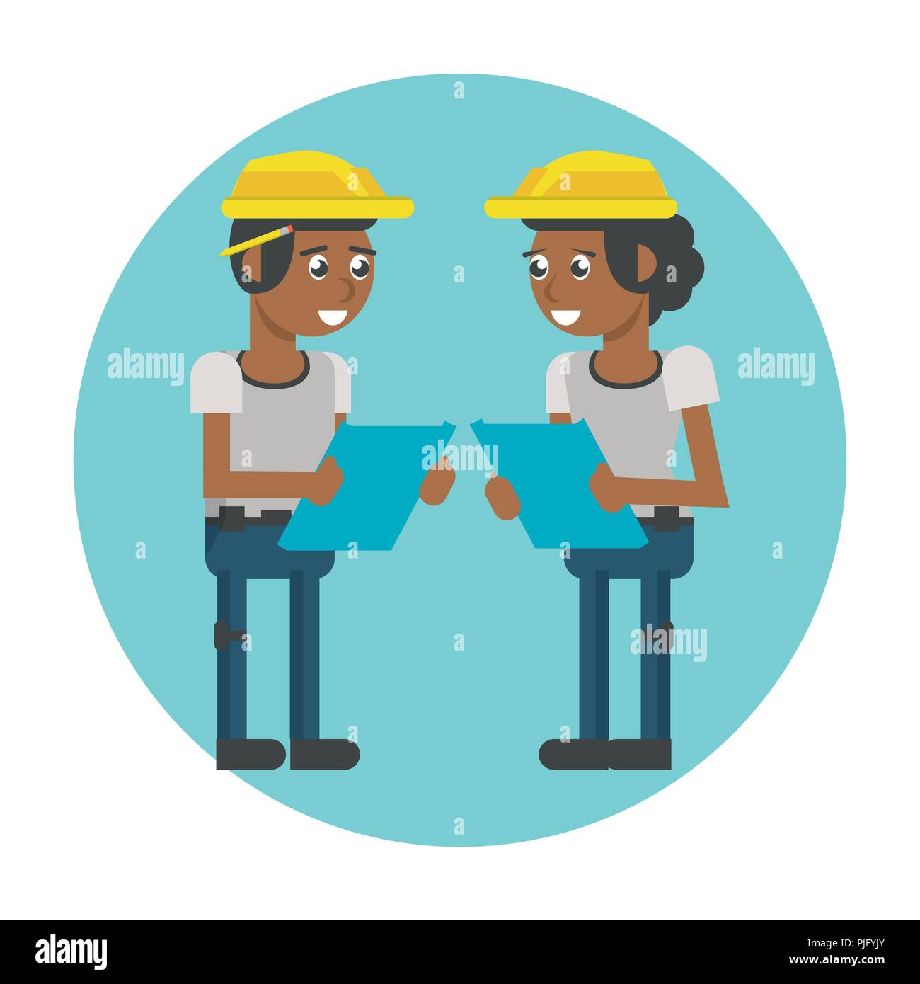 Construction workers cartoons Stock Vector Image & Art - Alamy