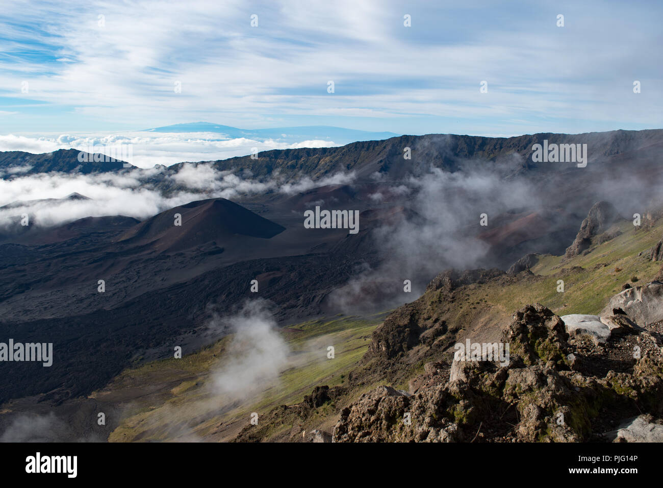 The otherworldly and rocky landscape of inside the crater of Haleakala ...