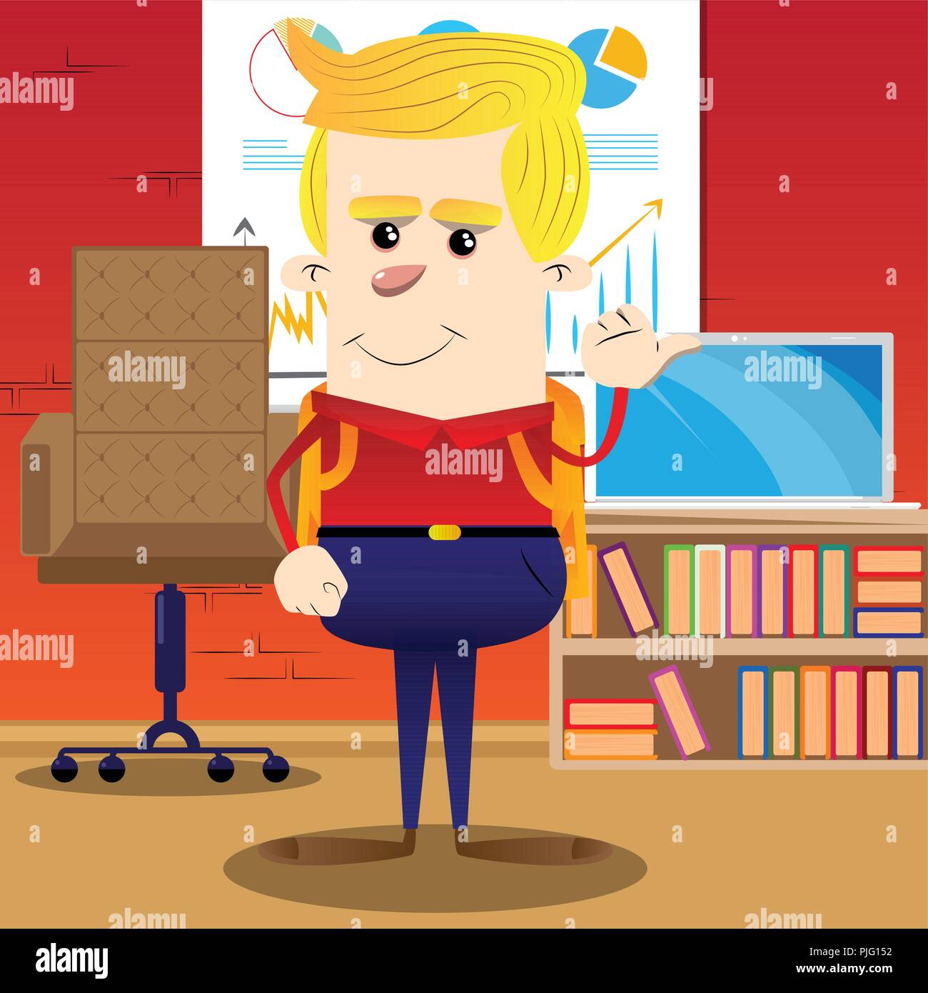 Boy showing present Stock Vector Images - Alamy