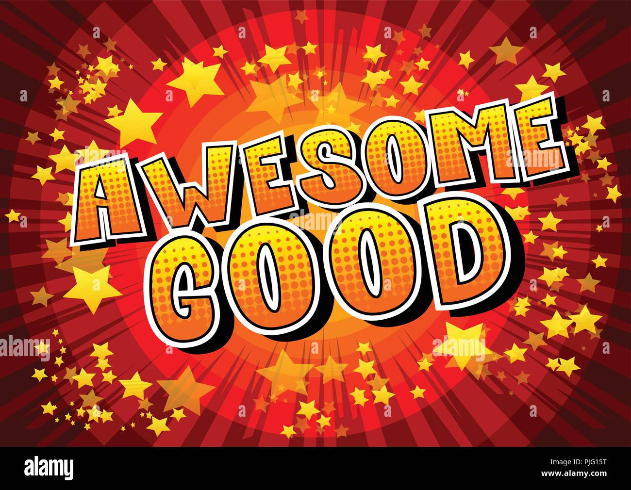 Awesome Good - Vector illustrated comic book style phrase Stock Vector ...