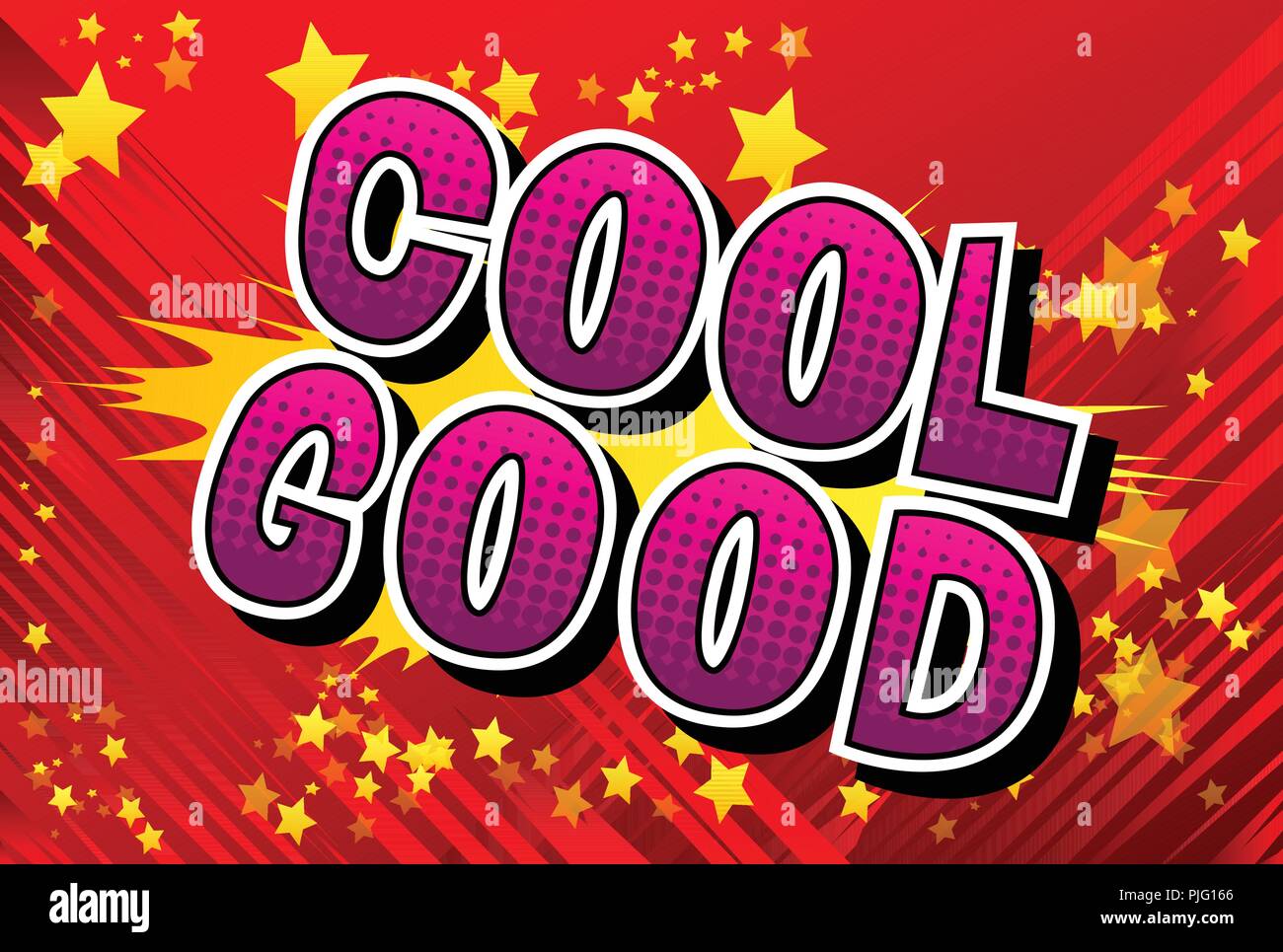 Cool Good - Vector illustrated comic book style phrase Stock Vector ...