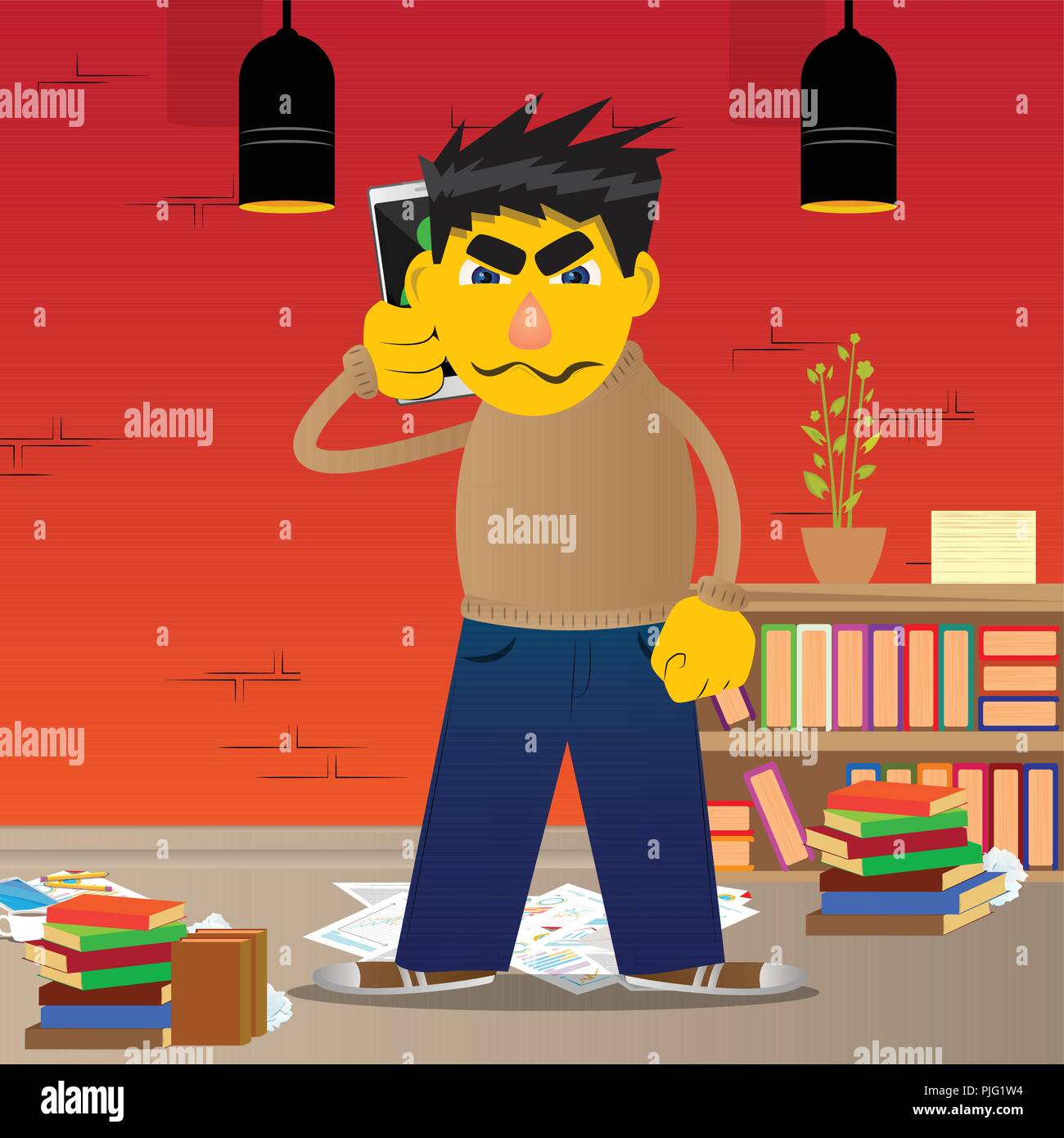 Gossiping and phone Stock Vector Images - Alamy