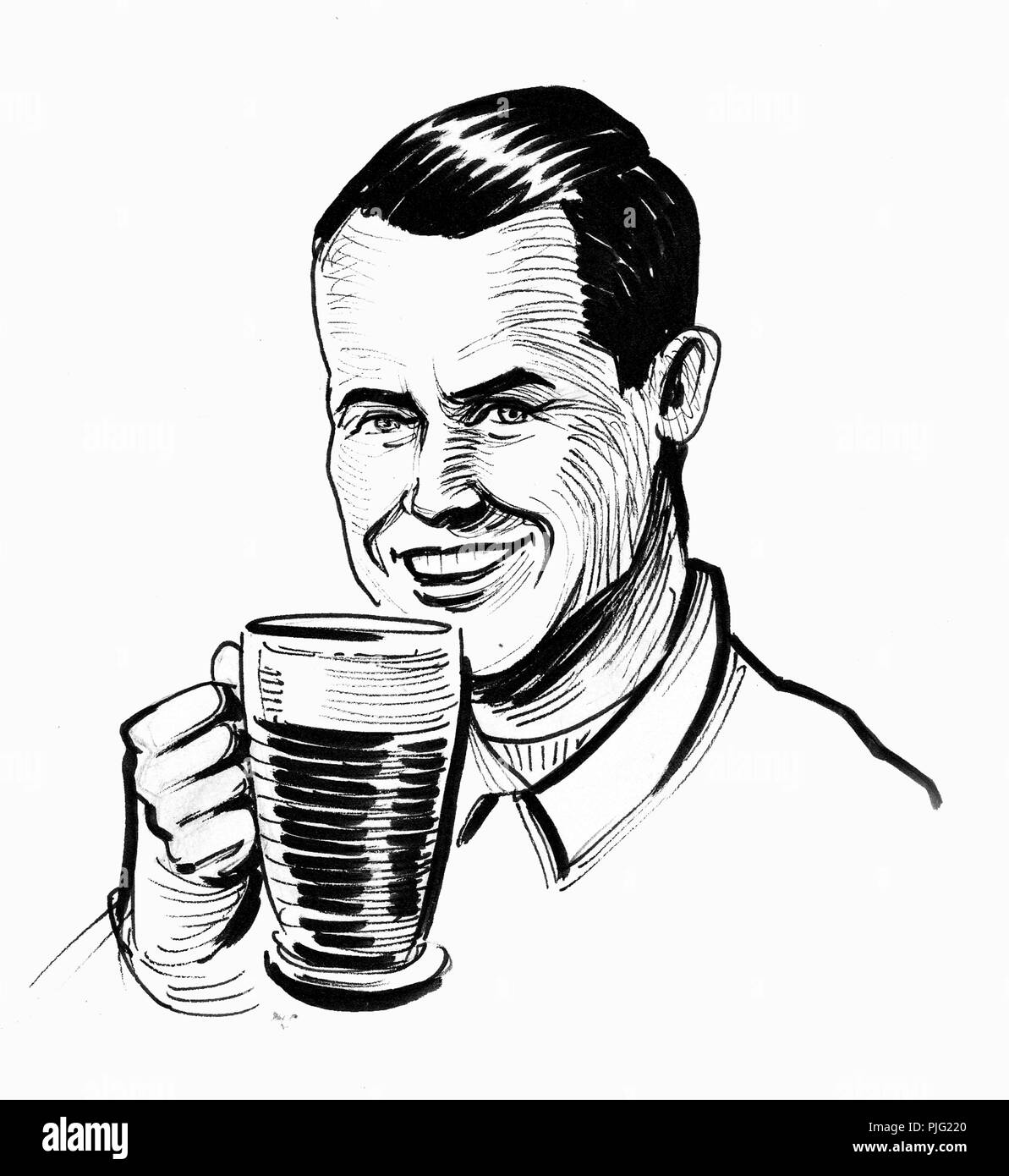 Male hand drawing smiling Black and White Stock Photos & Images - Alamy