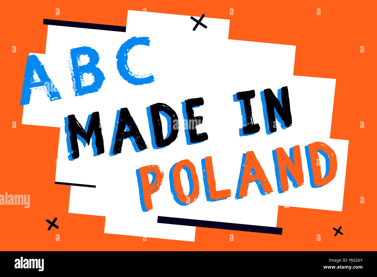 Text sign showing Made In Poland. Conceptual photo A product or ...