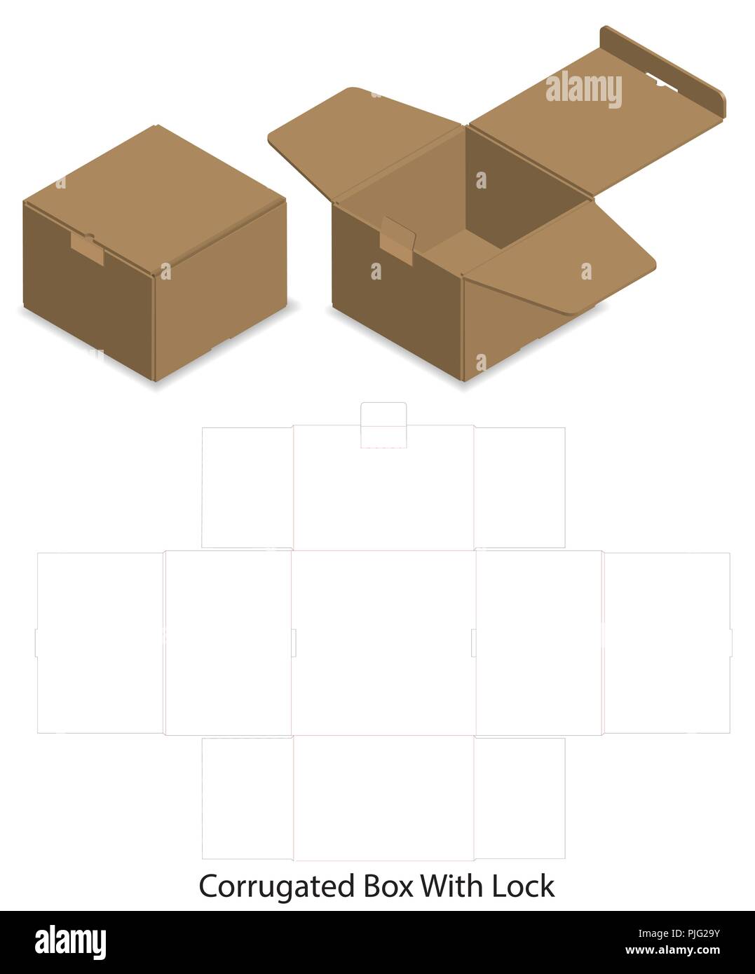 Rectangular paper package box Stock Vector Images - Alamy