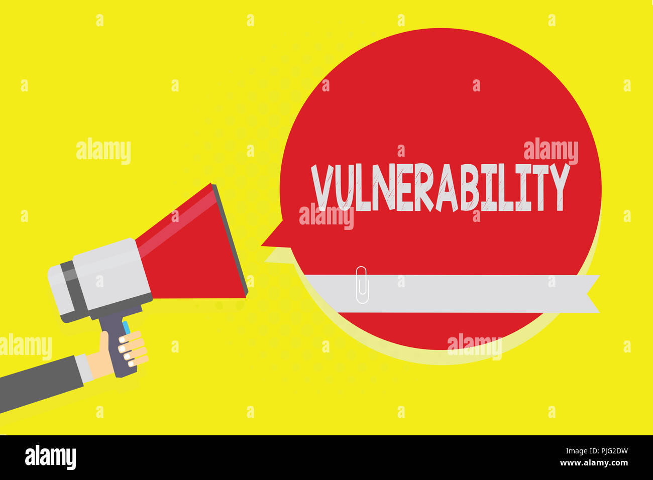 Handwriting Text Vulnerability Concept Meaning State Of Being Exposed To The Possibility Of