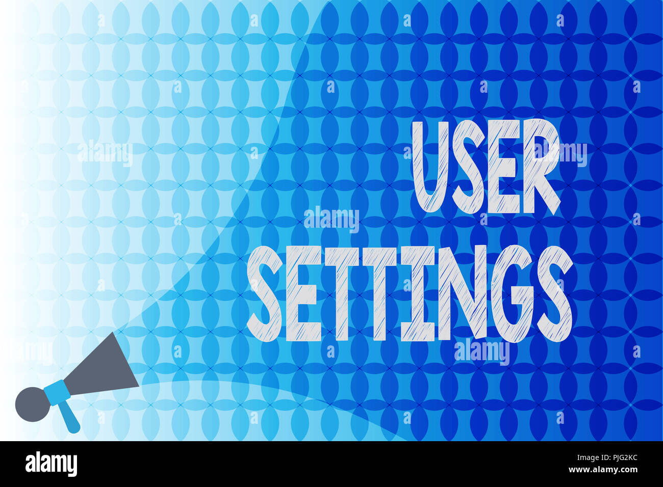 Word writing text User Settings. Business concept for Configuration of appearance Operating ...