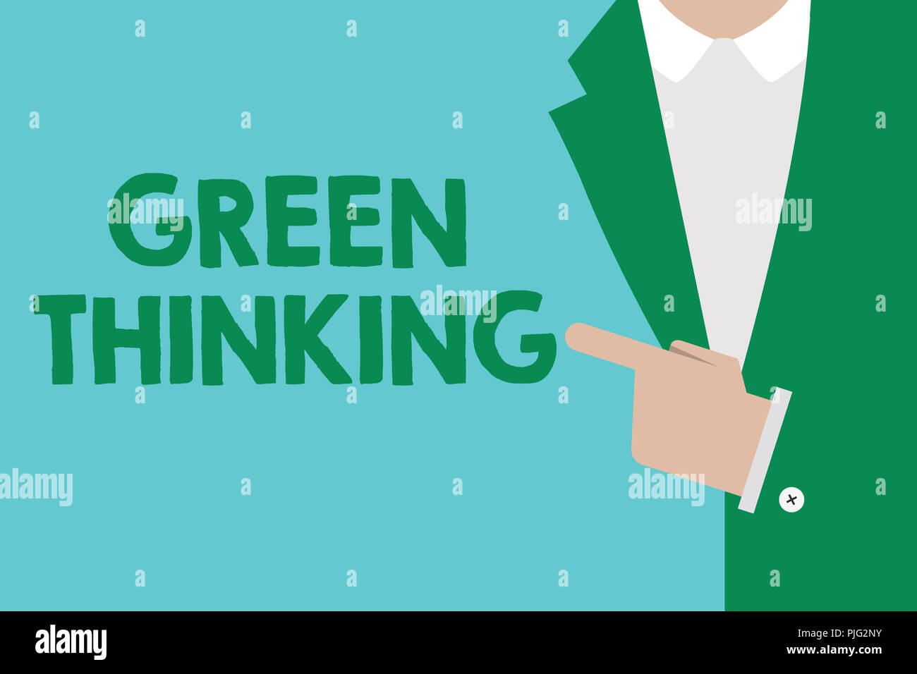 Conceptual hand writing showing Green Thinking. Business photo ...
