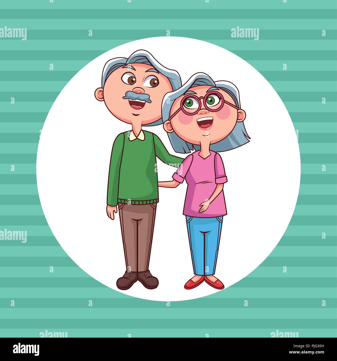 Cute grandparents cartoon Stock Vector Image & Art - Alamy