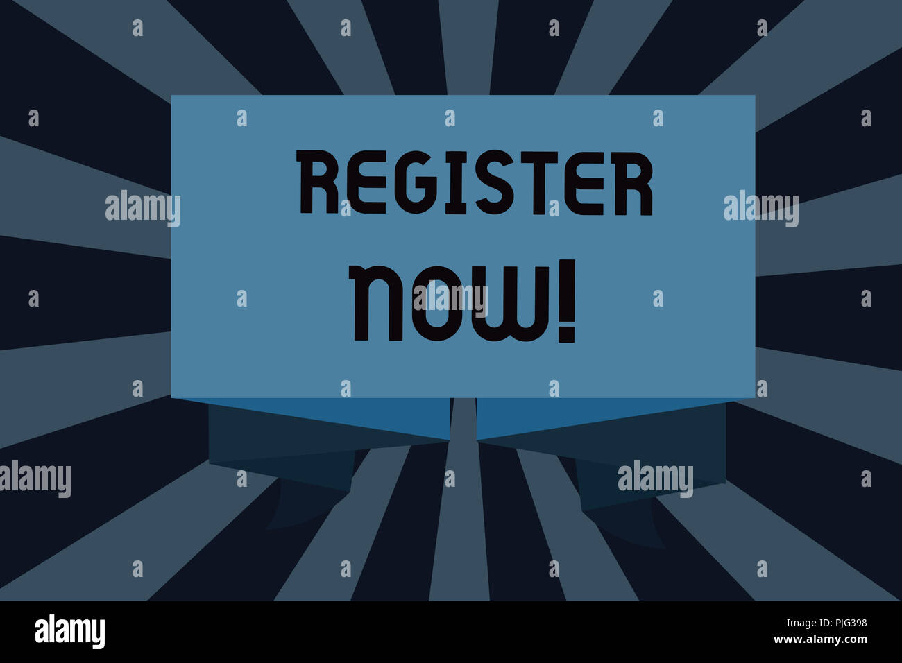 Text sign showing Register Now. Conceptual photo Name in an Official ...