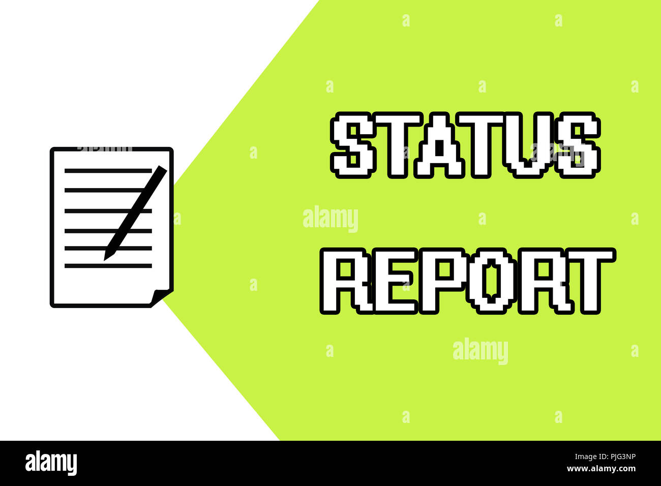 Handwriting Text Writing Status Report Concept Meaning Update Summary Of Situations As Of A