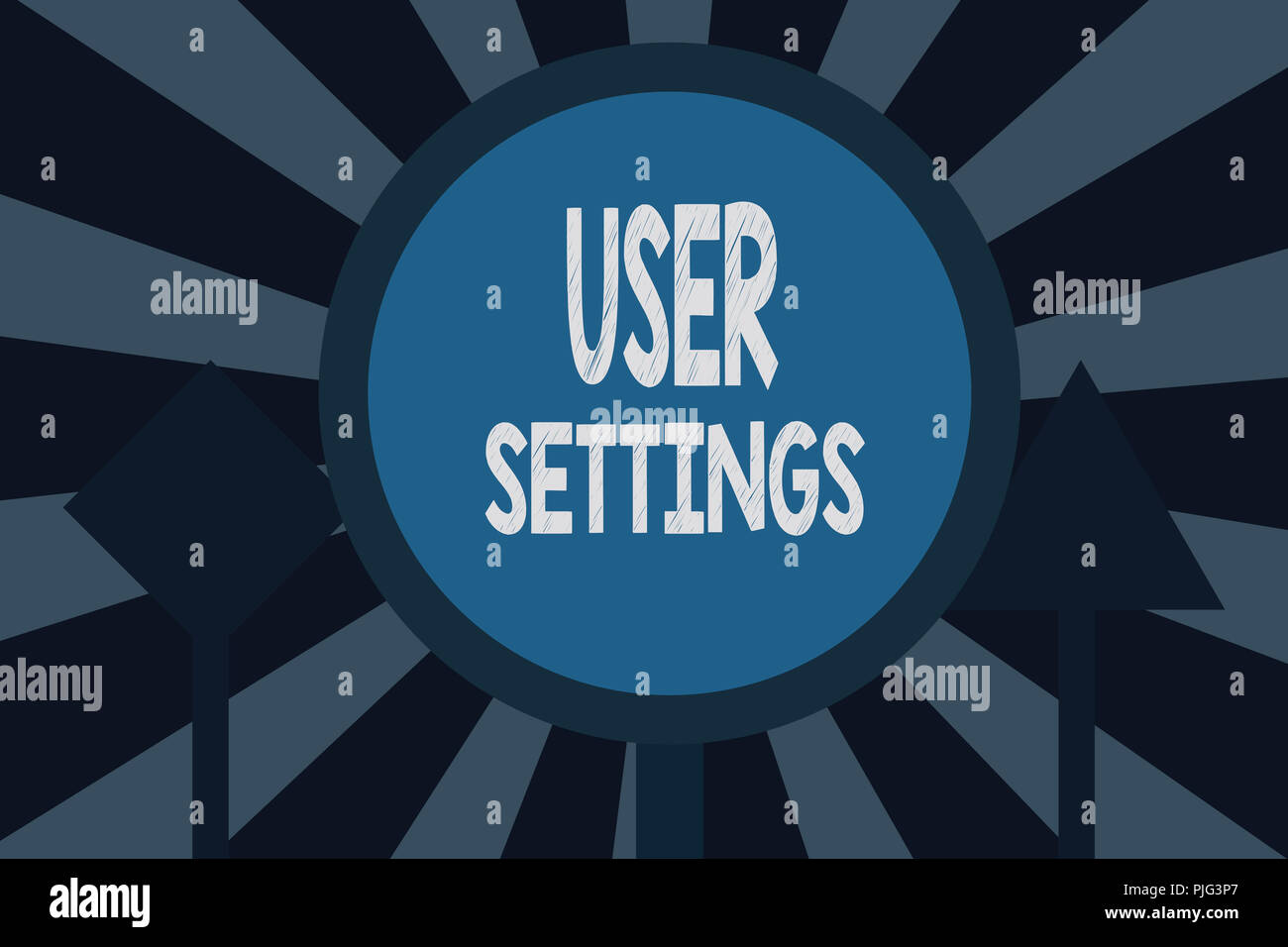 Text sign showing User Settings. Conceptual photo Configuration of appearance Operating System ...