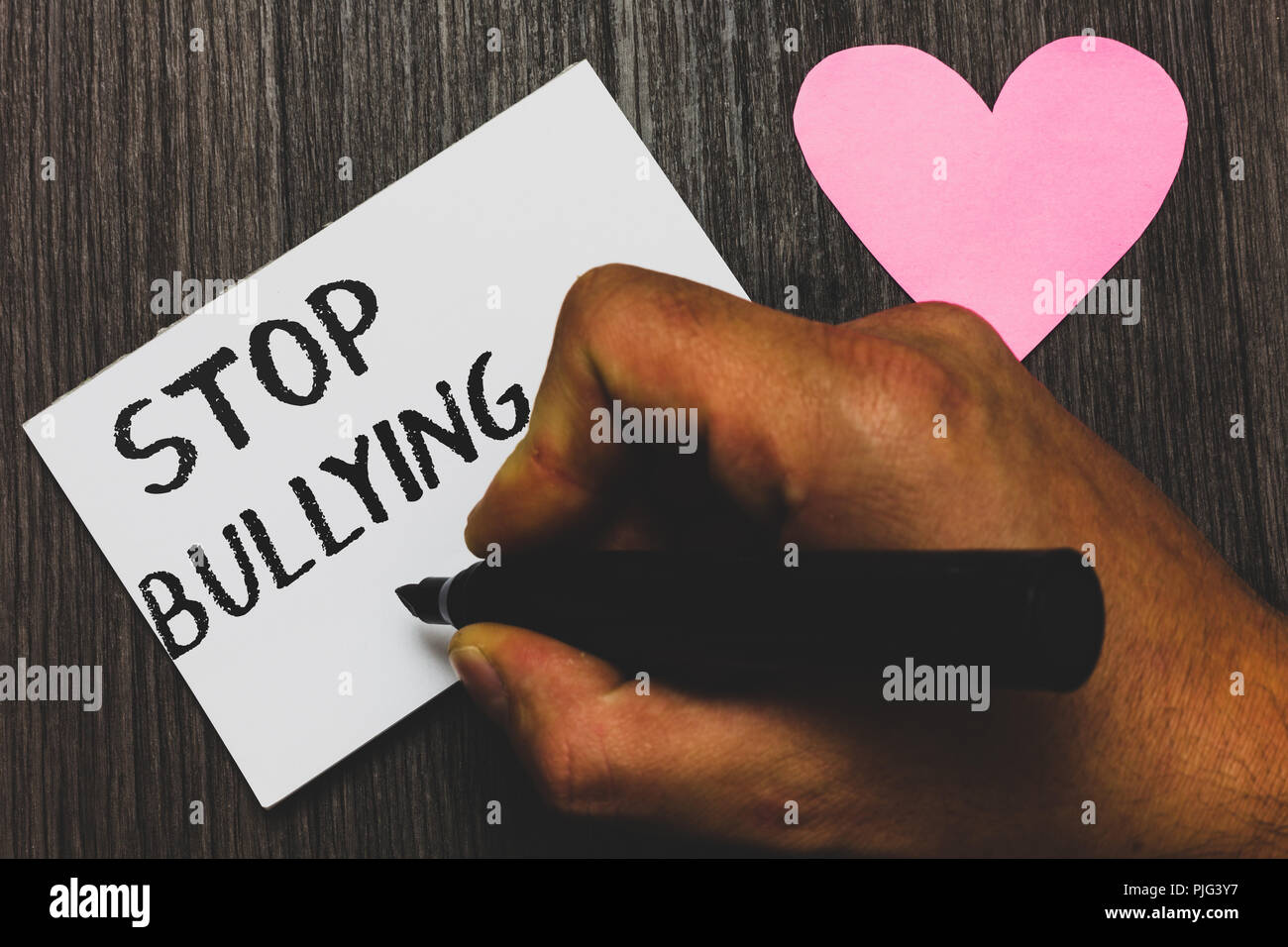Handwriting text writing Stop Bullying. Concept meaning Fight and ...