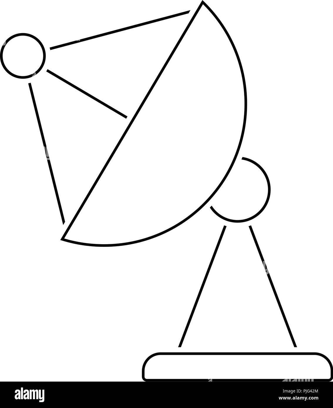 Signal receiver line icon Black and White Stock Photos & Images - Alamy