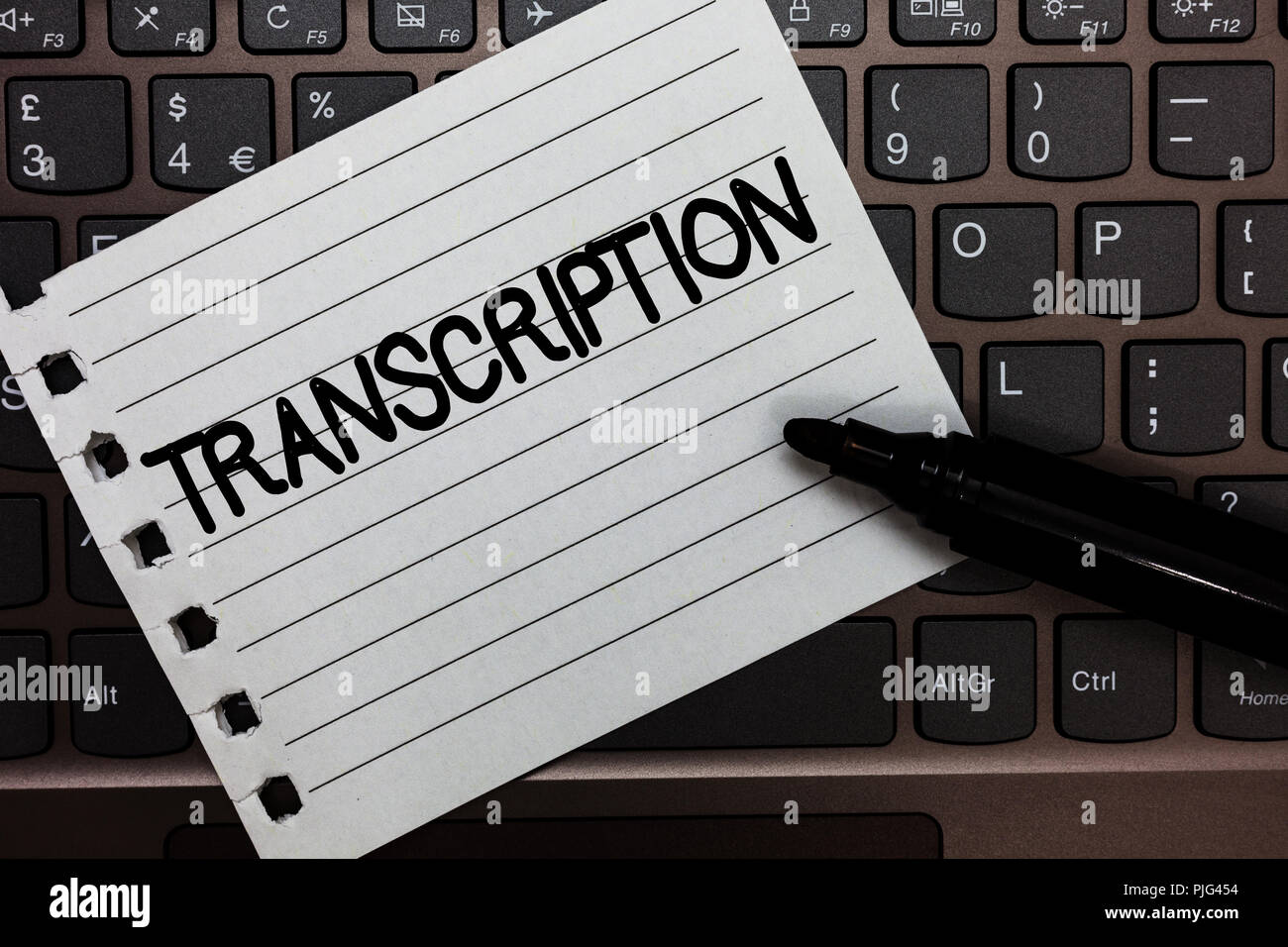 Text sign showing Transcription. Conceptual photo Written or printed ...