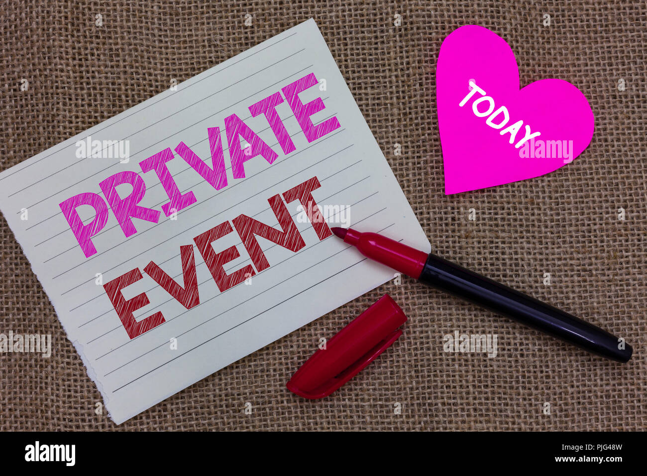 Handwriting text writing Private Event. Concept meaning Exclusive ...