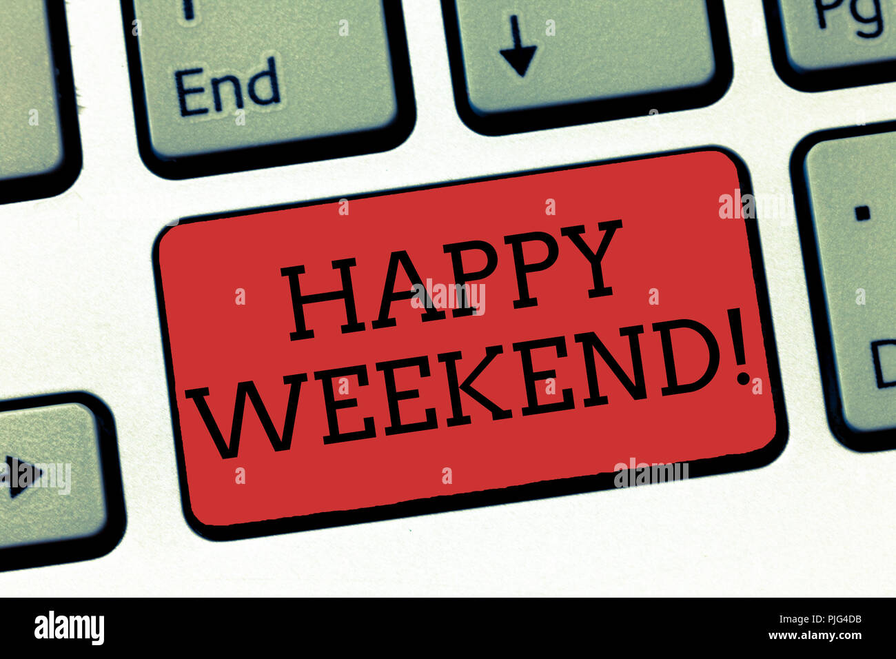 Writing note showing Happy Weekend. Business photo showcasing Cheerful ...