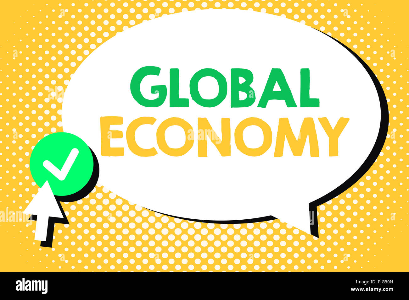 Conceptual hand writing showing Global Economy. Business photo text ...